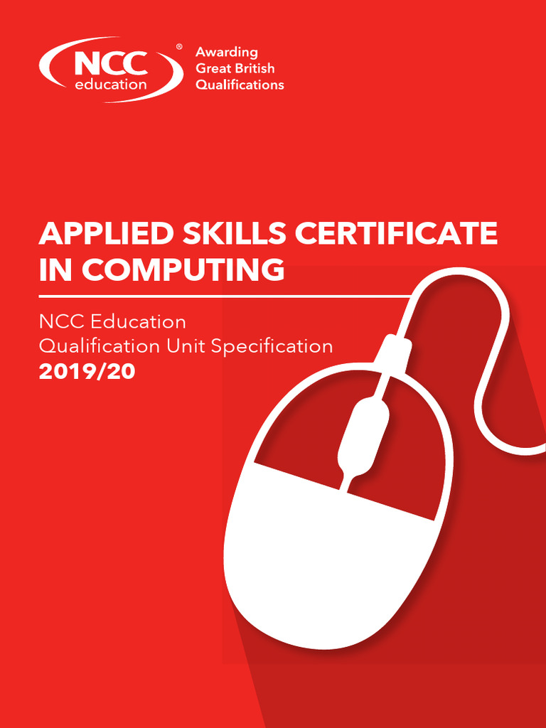 PD QUS 01 ASCC Qualification Unit Specification V1.0 | PDF