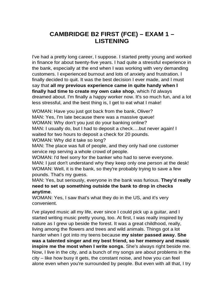 Cambridge B2 First | PDF