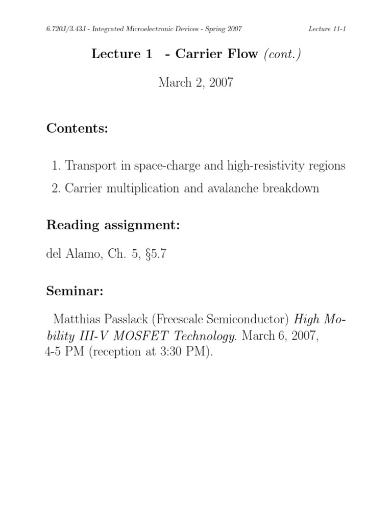 Carrier Flow | PDF