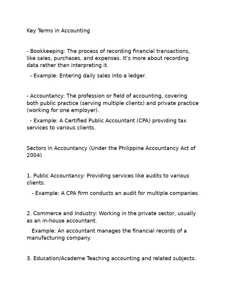 Acctg11 Key Terms | PDF