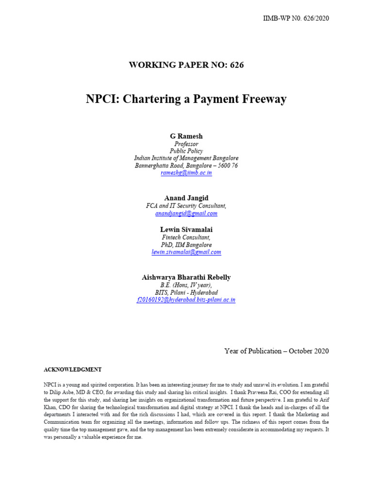 NPCI | PDF