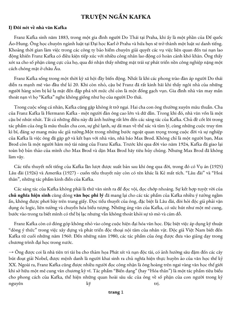Truyện-ngắn-Kafka | PDF