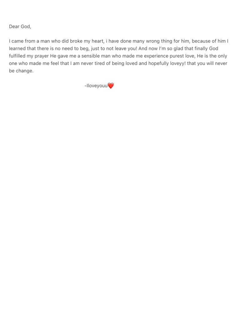 Dear God | PDF