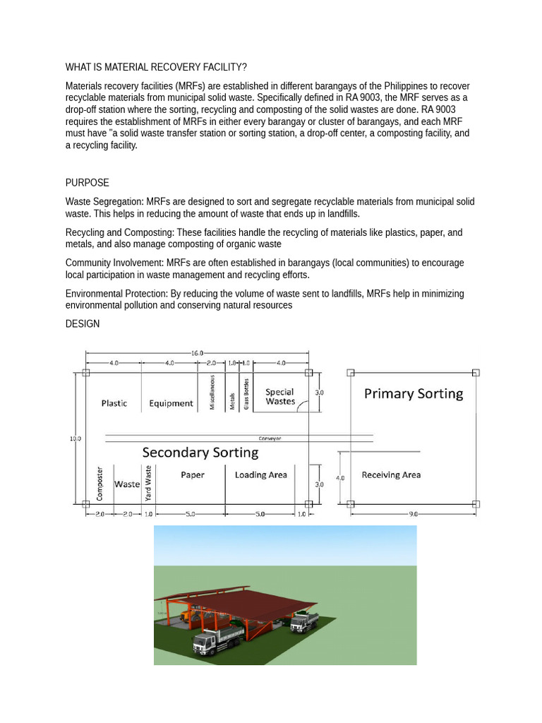 What Is Material Recovery Facility | PDF