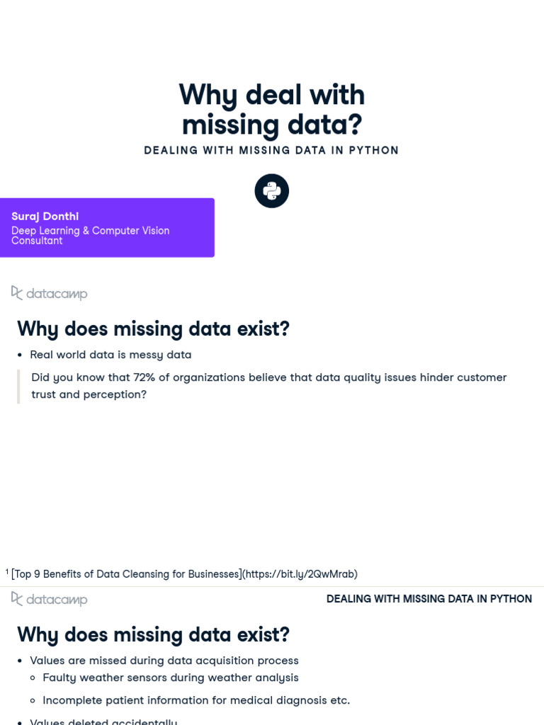 1 The Problem With Missing Data | PDF