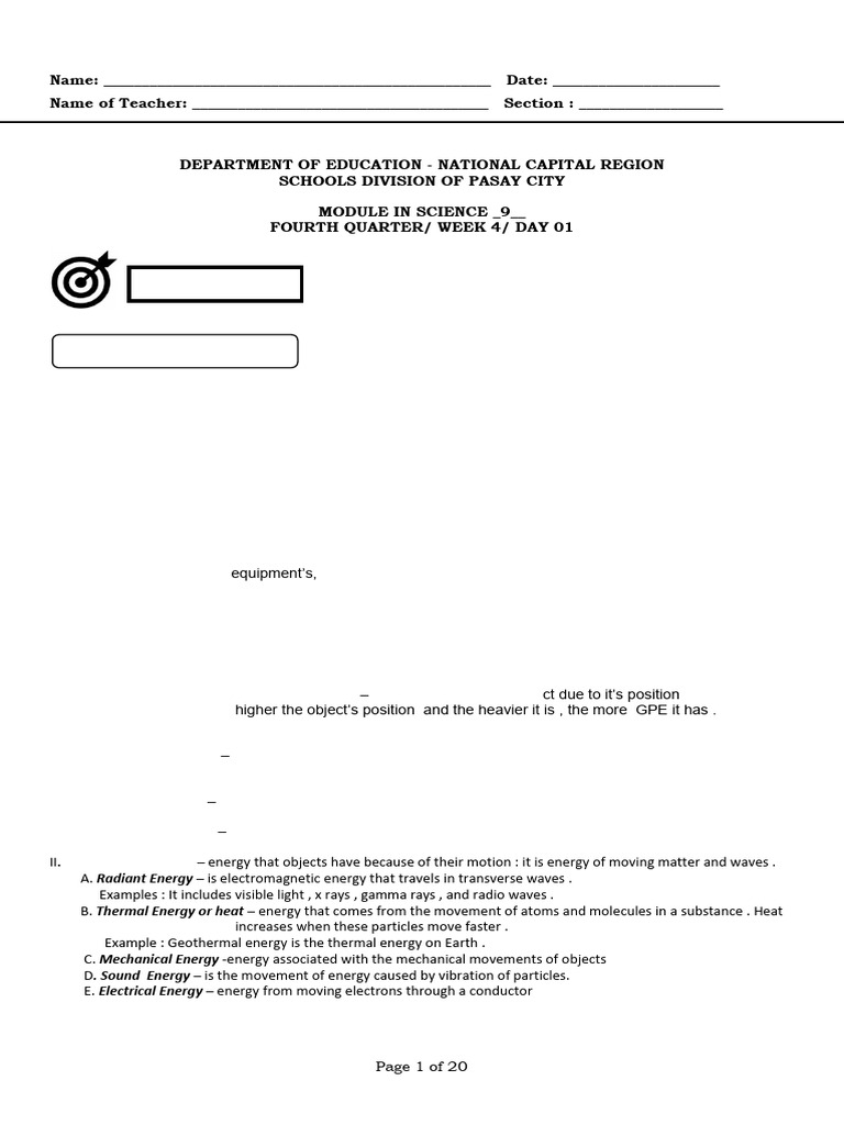 4 Science 9-Q4-W4 | PDF