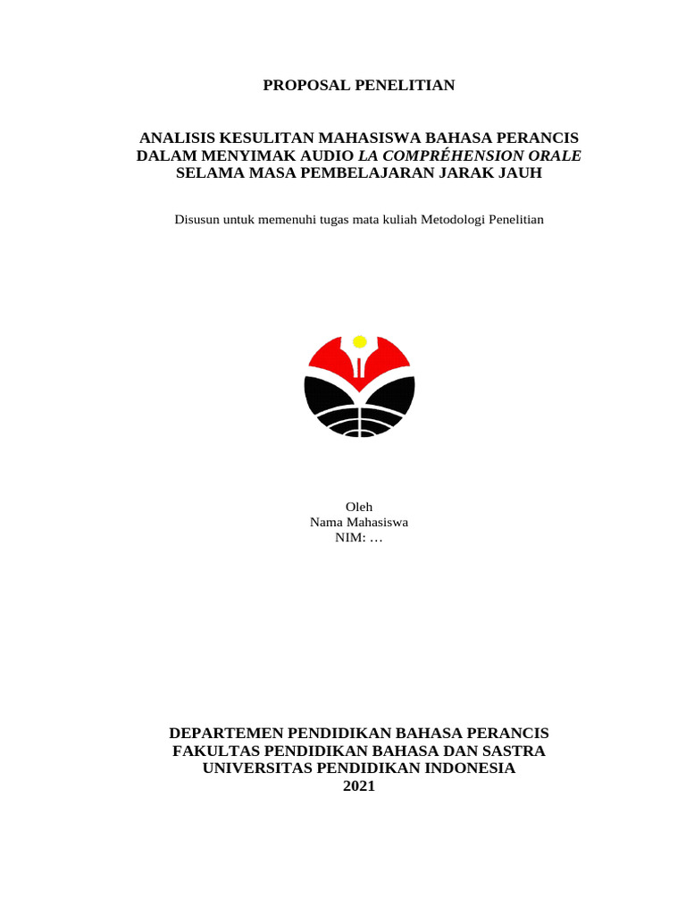 Contoh Proposal Penelitian | PDF