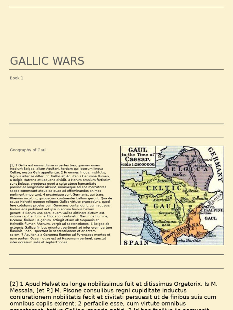 Gallic Wars | PDF