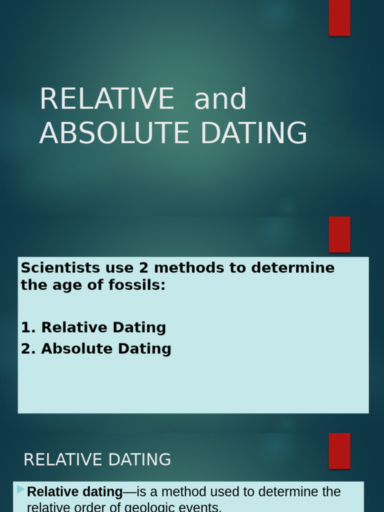 Relative and Absolute Dating | PDF