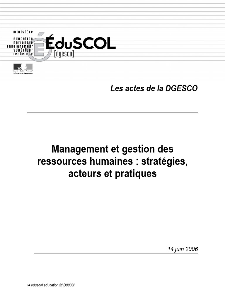 Management Des Ressources Humaine 2 | PDF