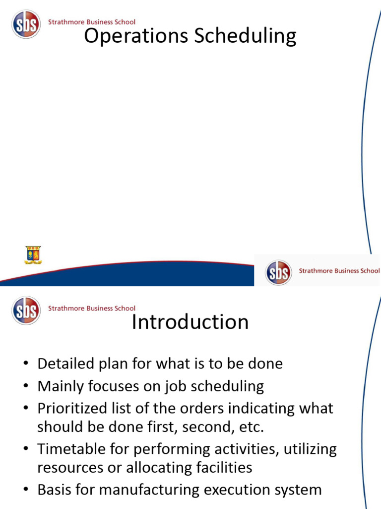 Operations Scheduling 1 | PDF