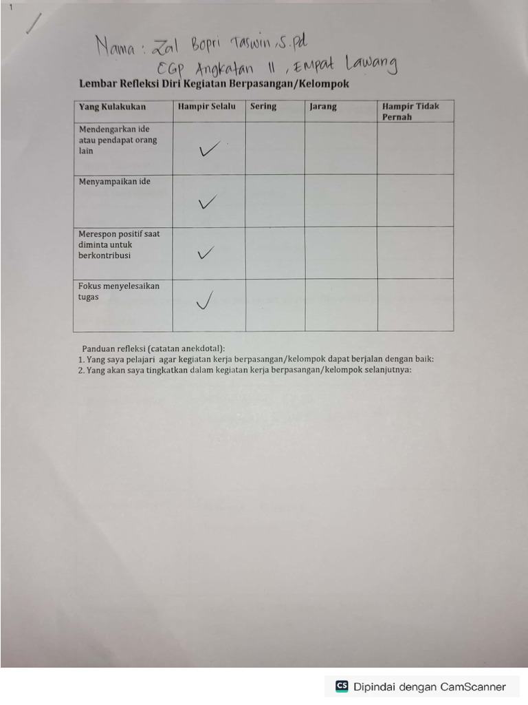 Lembar Observasi_Zal | PDF