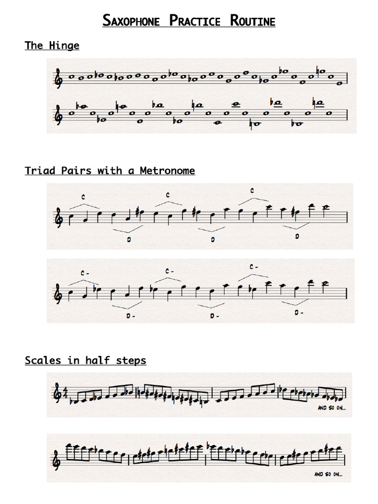 Saxophone Practise Routine | PDF