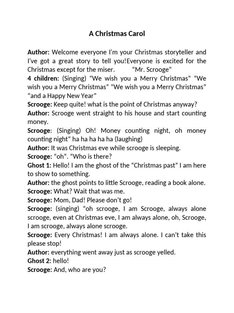 A Christmas Carol Presentation | PDF