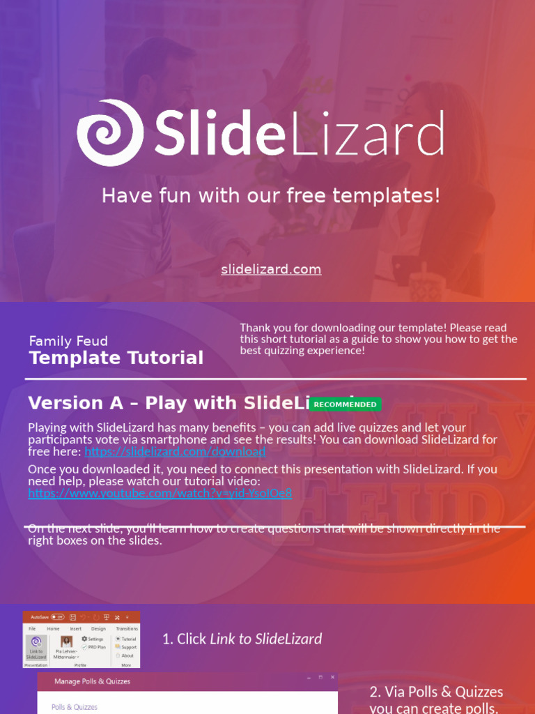 Family Feud - Template by SlideLizard - en | PDF | Career & Growth ...