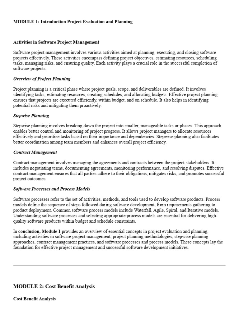 SPM All Three Module Overview | PDF