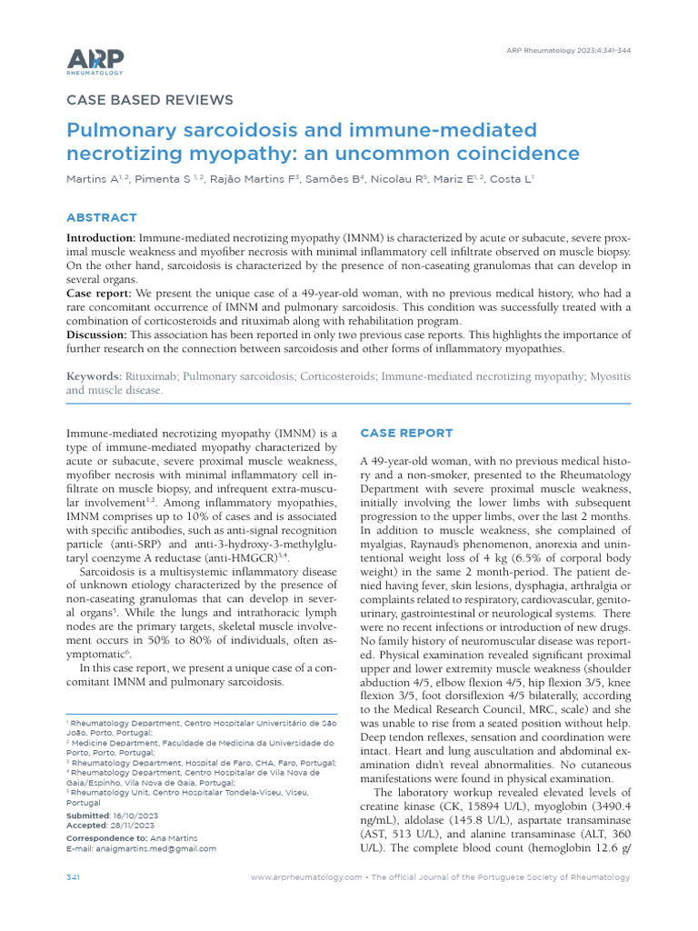 1504 Pulmonary Sarcoidosis and Immu File | PDF
