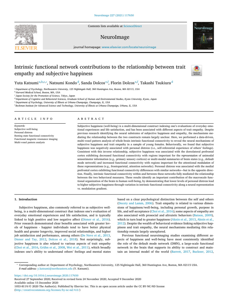 Intrinsic Functional Network Contributions To The Relationship Between ...