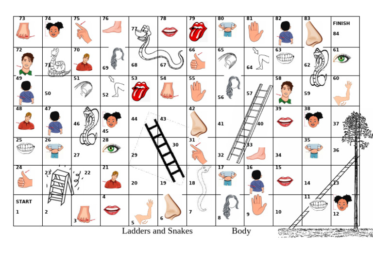 Body Ladders and Snakes Boardgames | PDF