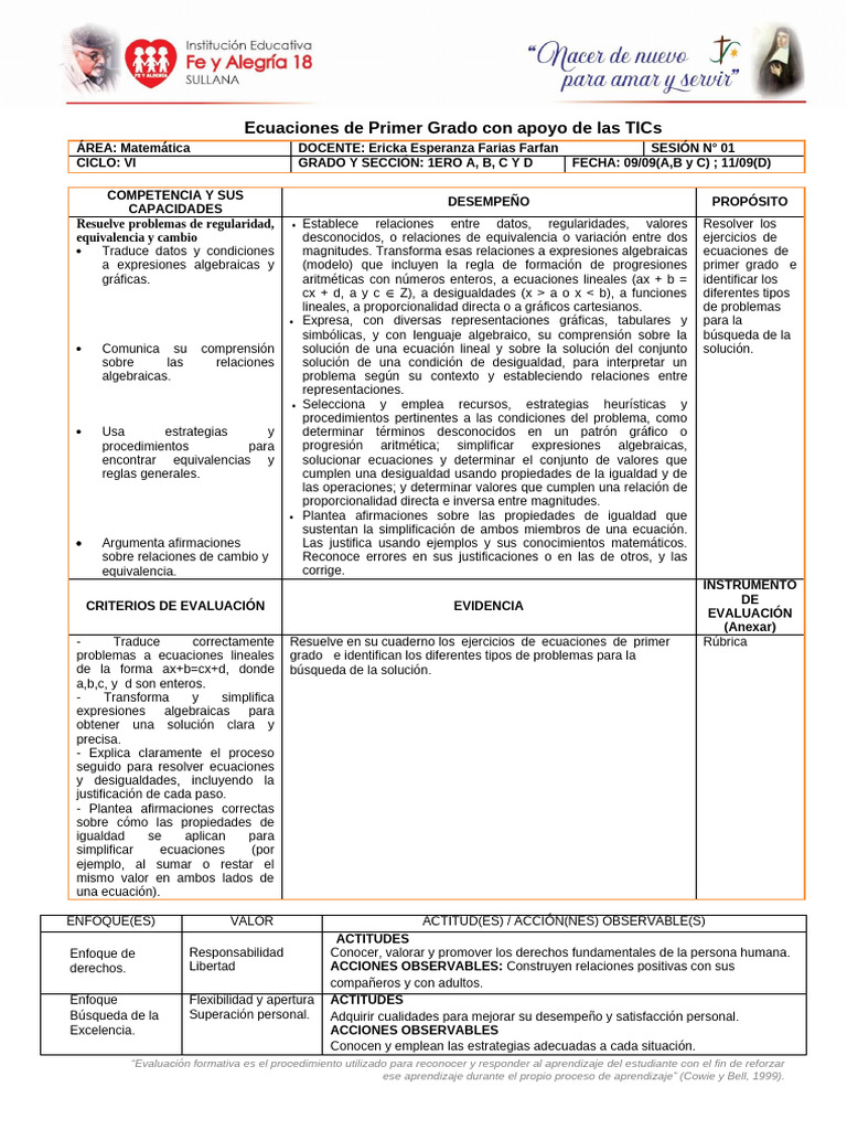 Sesión N°01 1ero | PDF