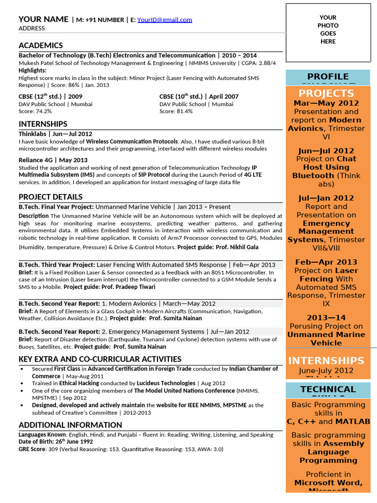 CV Template | PDF