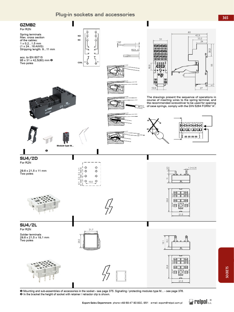 Relpol gzmb2 Datasheets | PDF