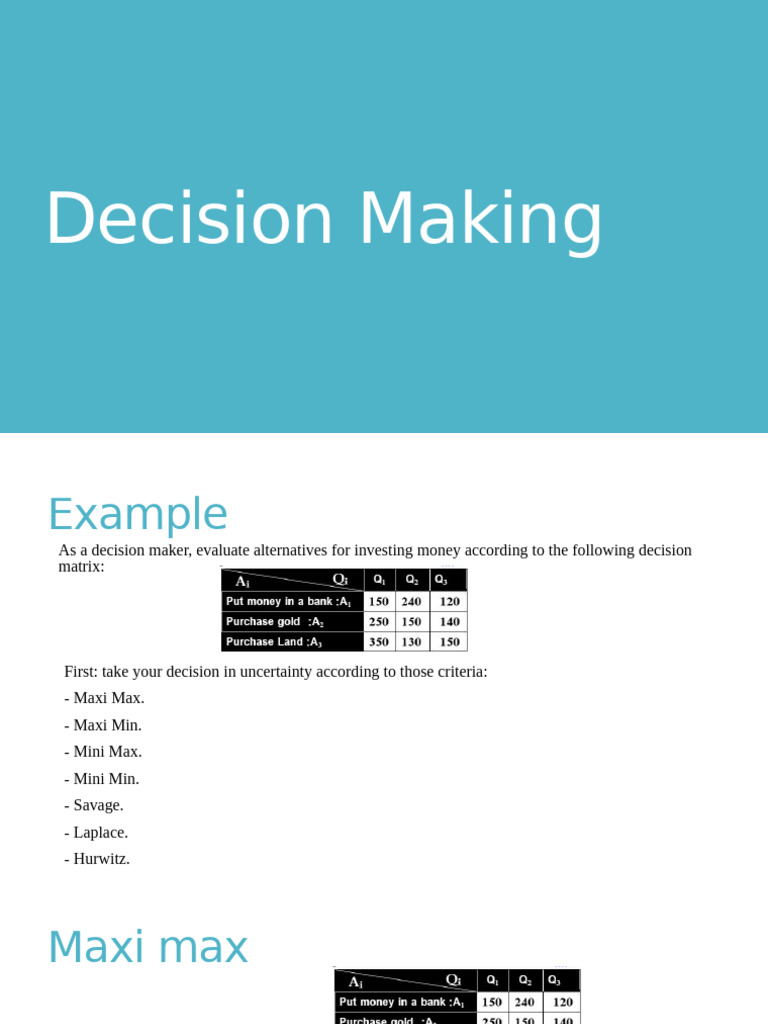 Decision Making | PDF