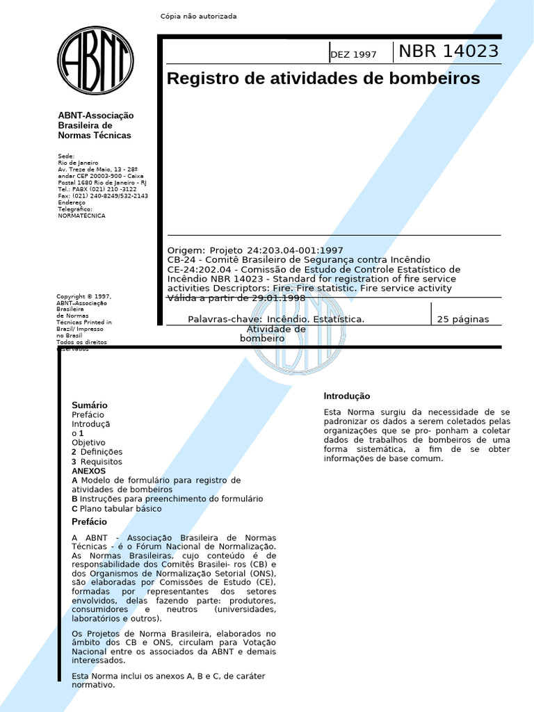 NBR-14023 | PDF