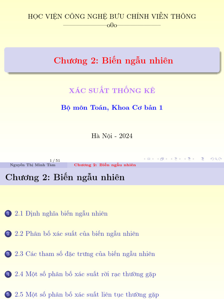 XSTK Chuong 2 Edit | PDF