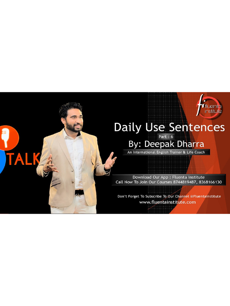 135) Daily Use Sentences Part-6 | PDF