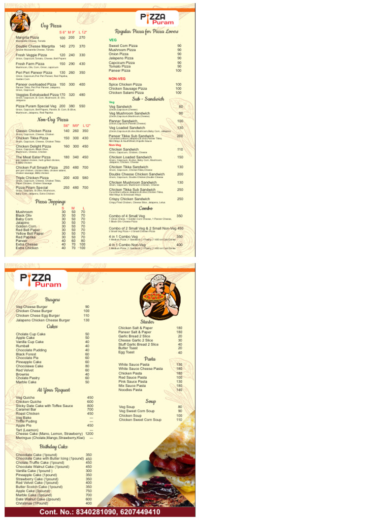 Pizza Puram New | PDF