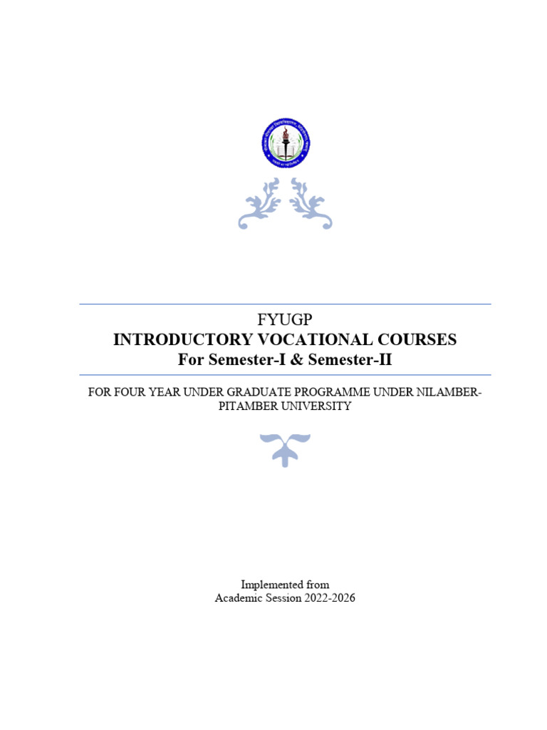 UG IVS Syllabus NEP Semester I II | PDF