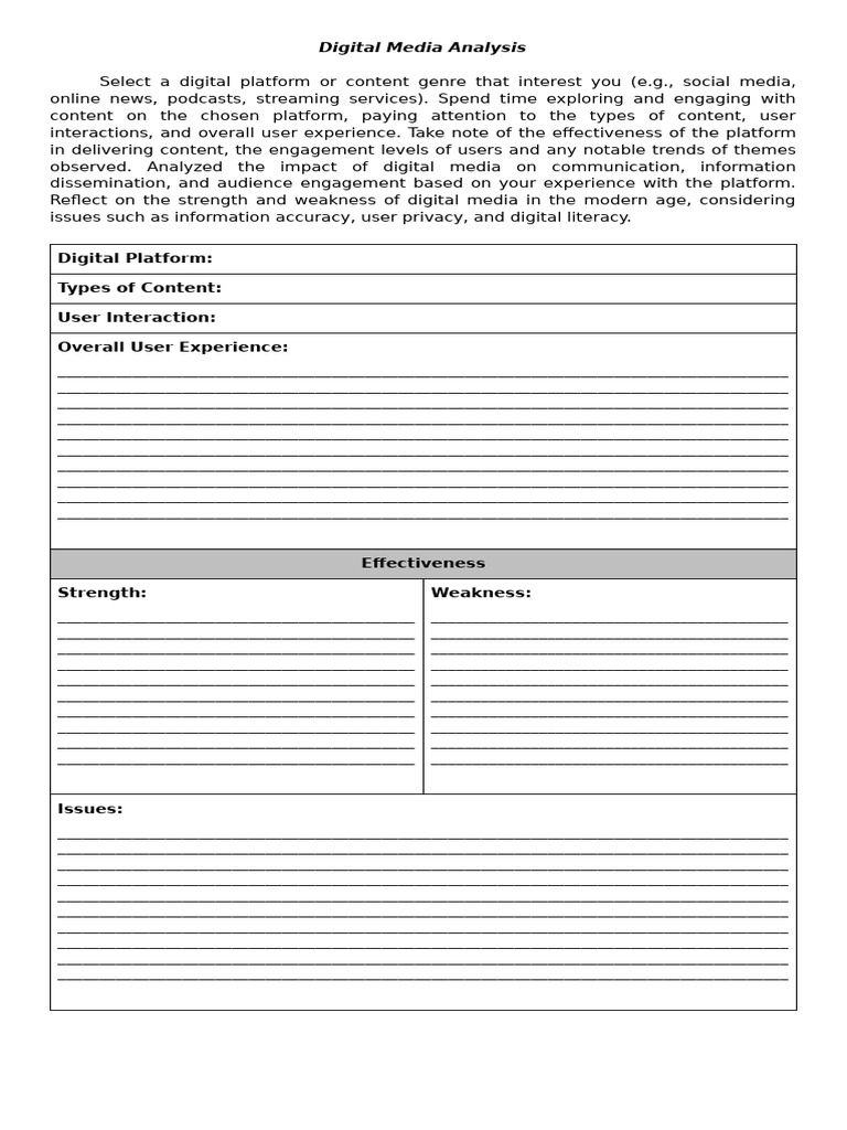 Digital Media Analysis | PDF