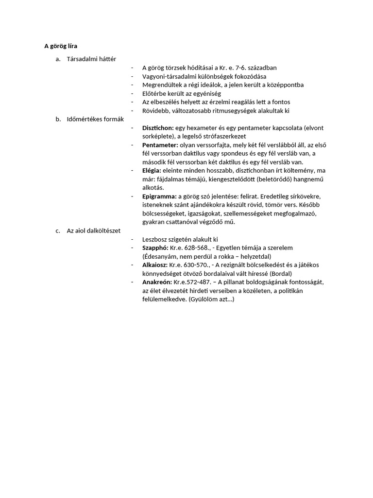 A Görög Líra | PDF