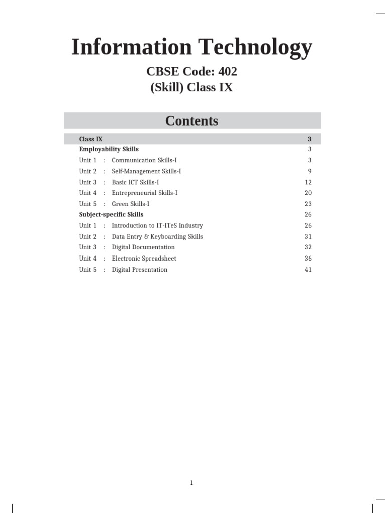 Class 9 It Pdf