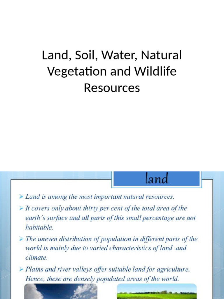 CH 2 Land, Soil, Water, Natural Vegetation and Wildlife Resources 2 | PDF