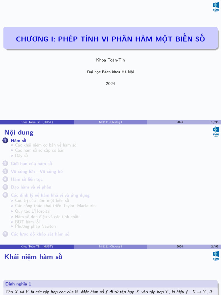 MI1111 Chuong 1 | PDF