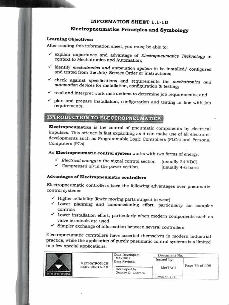 Mechatronics Ncii 2 | PDF
