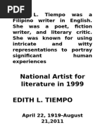 Edith Tiempo | PDF | Writing | The Arts