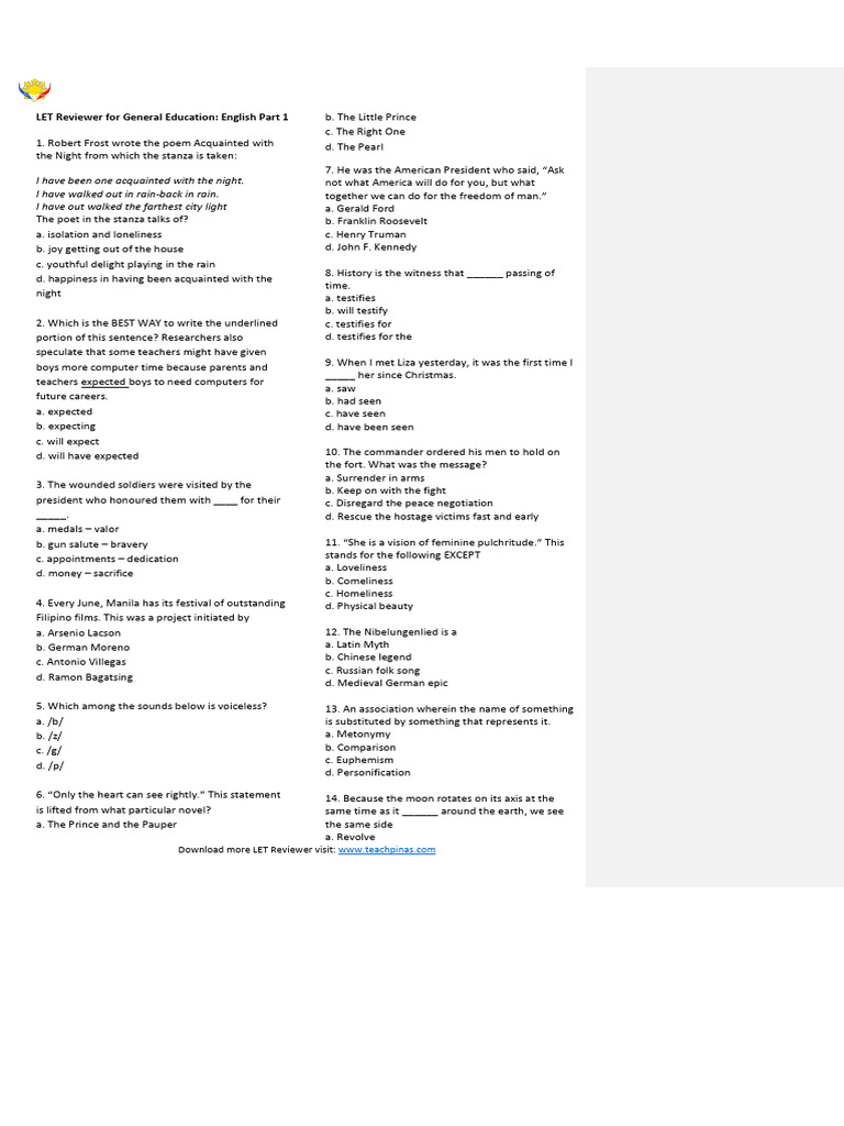 Compiled Gen Ed Reviewer - 045859 | PDF