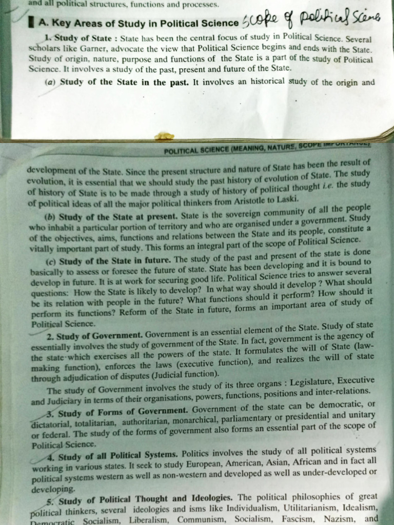 Scope of Political Science | PDF