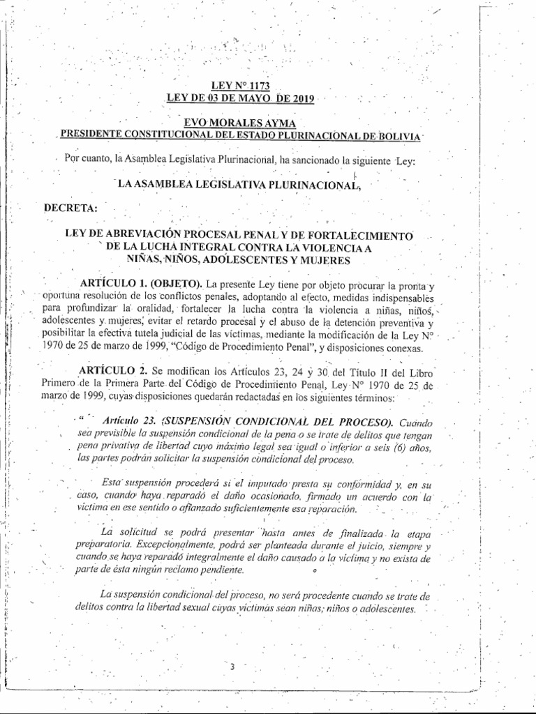 Ley 1173 | PDF
