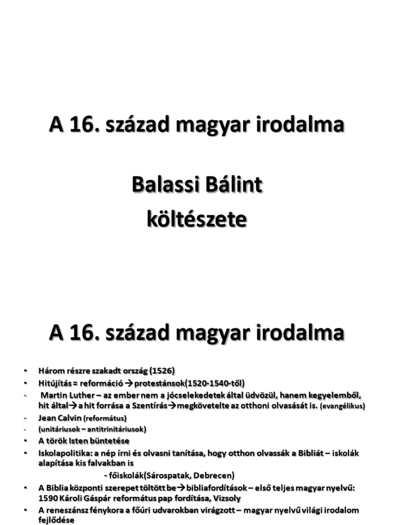 Balassi Bálint | PDF