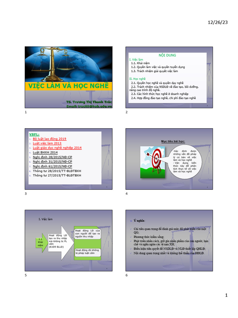 Viec Lam Va Hoc Nghe | PDF