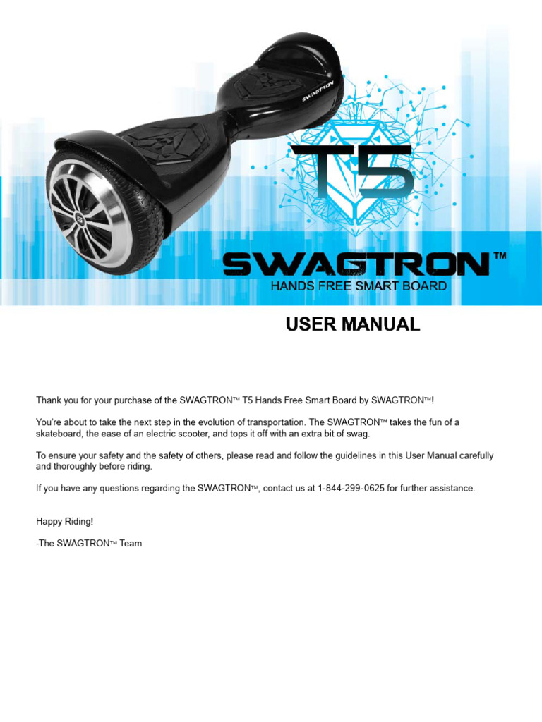 SwagTron SwagBoard Classic T5 Hoverboard | PDF