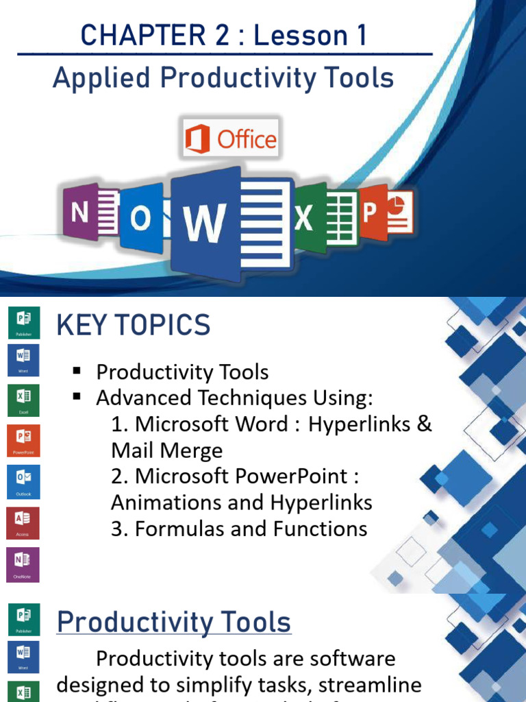 CHAPTER 2 - Productivity Tools | PDF