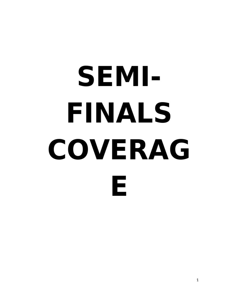 Panitikan Semi Finals | PDF