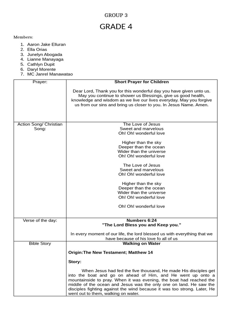 Daily Plan For Immersion 13 | PDF