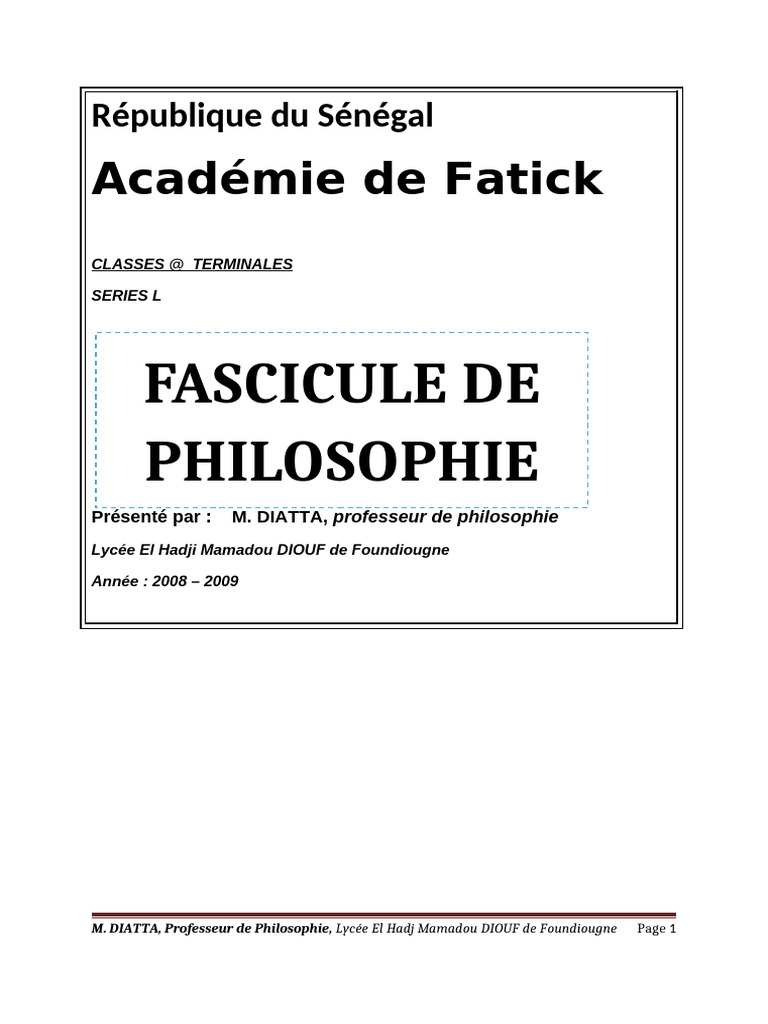 Fascicule Terminale L-Philo | PDF