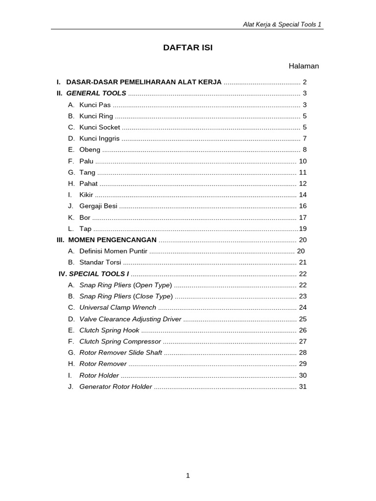Revisi Alat Kerja & SST | PDF